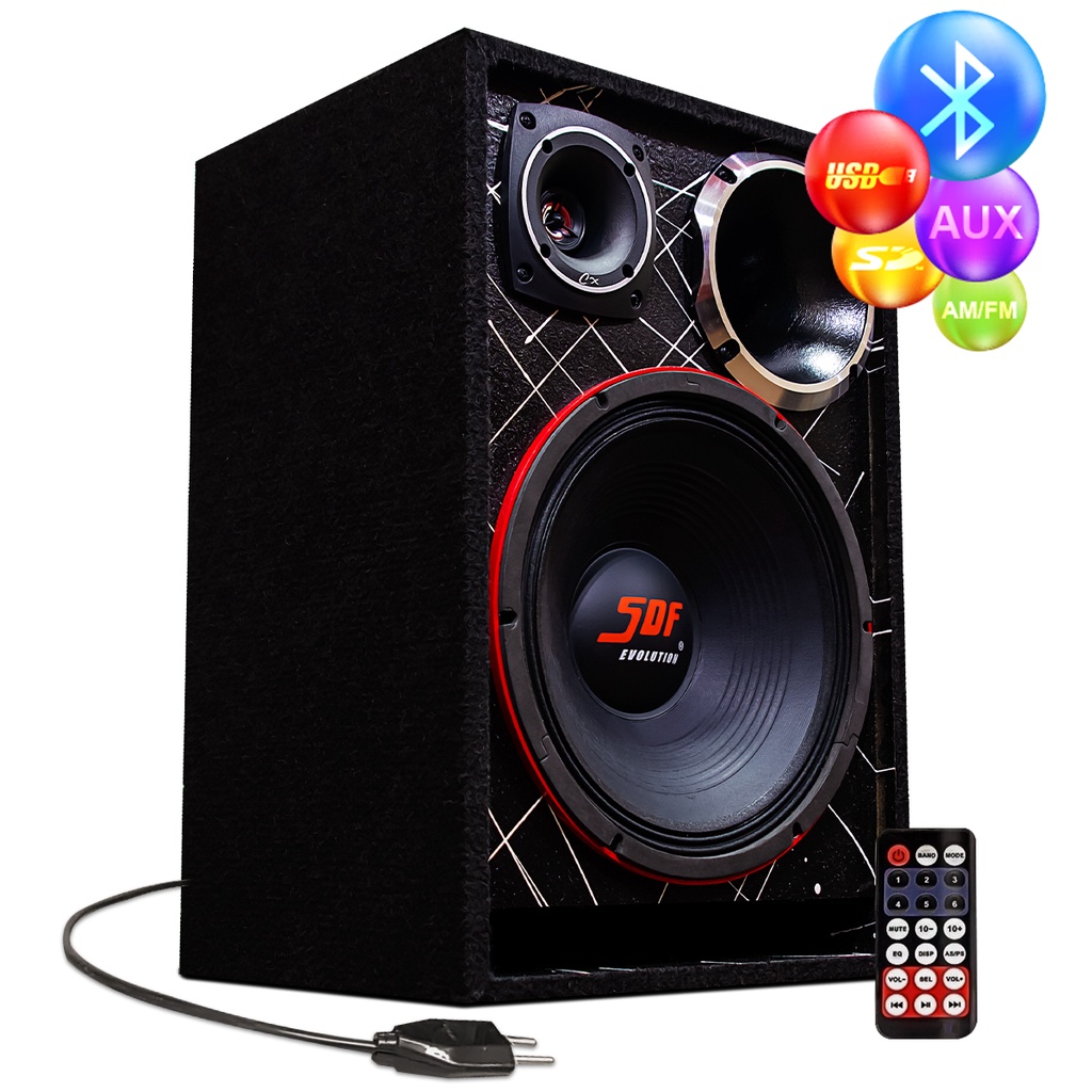 Caixa Bob Residencial Ativa 12 Polegadas 800w Bt/usb/aux/fm | Shopee Brasil
