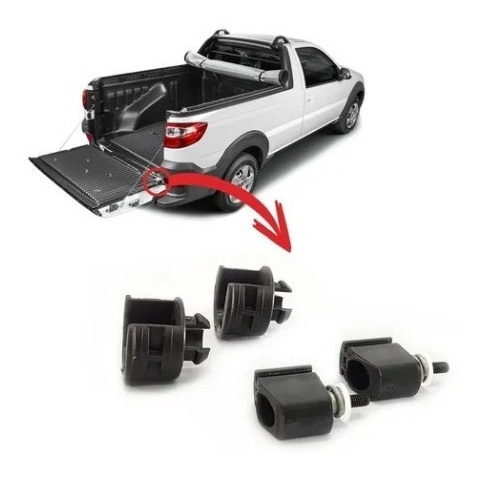 kit reparo tampa traseira Strada 2008 a 2020 todas | Shopee Brasil