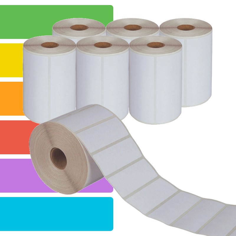 6 rolos de Etiqueta adesiva 80x30mm 8x3cm BOPP p/ Zebra Argox Elgin ...