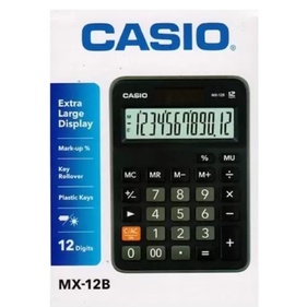 Calculadora Casio Mx-12b Preta De Mesa 12 Dígitos Original | Shopee Brasil