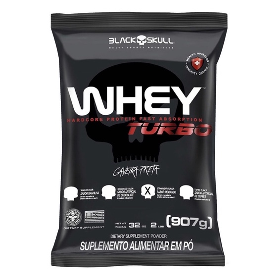 Whey Protein 3W Isolado, Concentrado e Hidrolisado Pote ou Refil 900g - Black Skull - WPC WPI ...