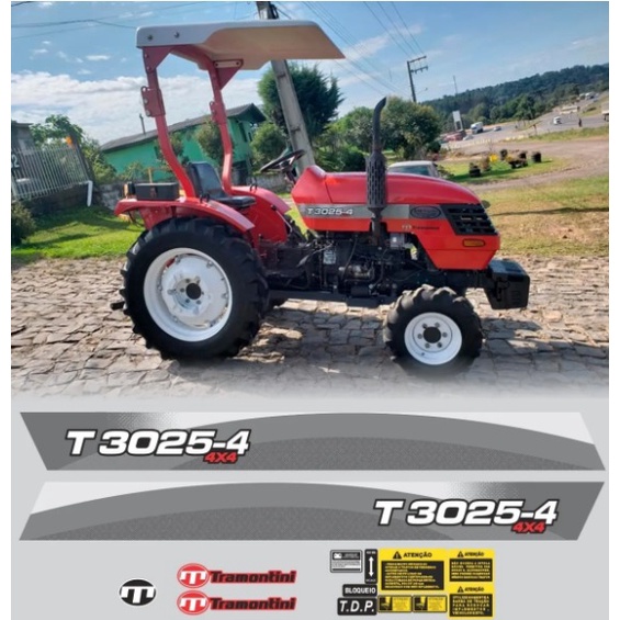 Adesivo Personalizar Trator Tramontini T3025-4 4x4 | Shopee Brasil