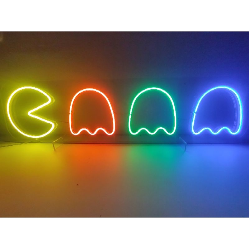 Placa Luminoso Neon De Led - Pac Man 60x15cm | Shopee Brasil