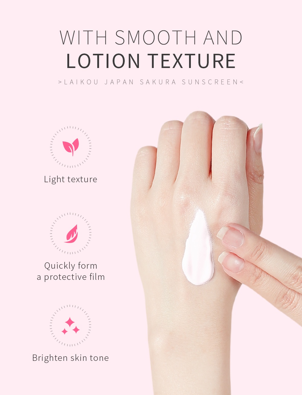 LAIKOU Japão Protetor Solar Branqueador Sakura Fps 50 PA + UV 50g | Shopee Brasil