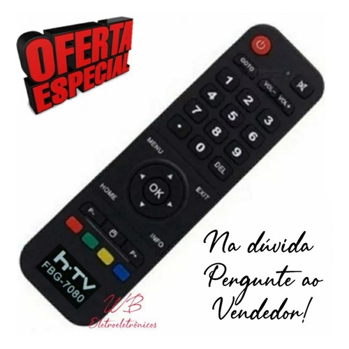 Controle Remoto Receptor HTV Box 3 / HTV Box 5 - 7080 | Shopee Brasil
