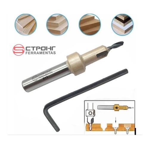 Broca de Furo com Escareadora 8 X 2,5mm Madeira Strong Ctpohr - Pronta ...
