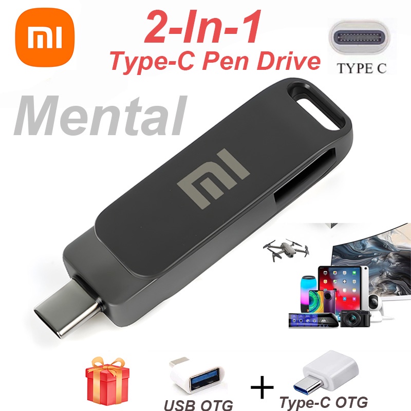 Xiaomi 2 Em 1 Pen Drive Tipo C USB 1TB 2TB 128GB 256GB 512GB Mental De ...