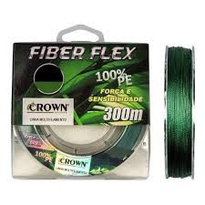 Linha Multifilamento Crown Fiber Flex 300m 100% PE Várias Medidas ...