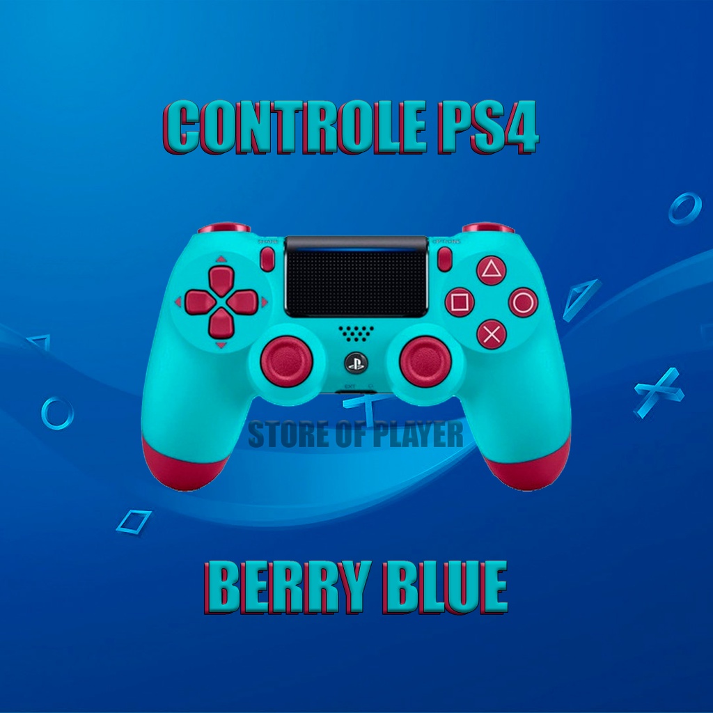 Controle PS4 Berry Blue | Shopee Brasil