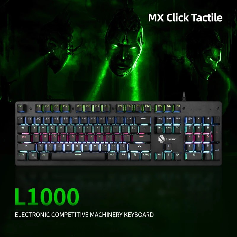 Teclado Mecanico Gamer Limeide L1000 Preto Blue Switch | Shopee Brasil