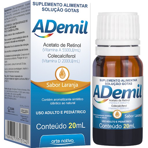 Vitamina Ademil 20ml - Vit A, Vit D. Mesmo Que Ad-til Adtil | Shopee Brasil