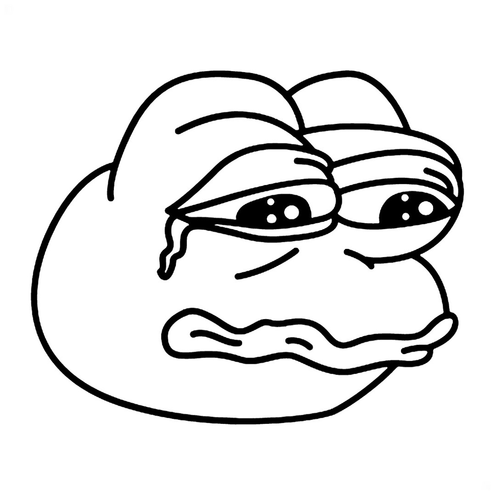 Adesivo - Sad Frog Sapo Triste Face Meme | Shopee Brasil