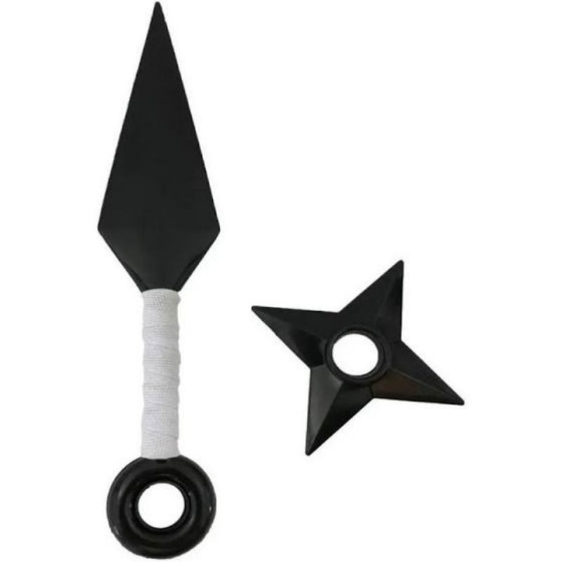 Kit kunai naruto 23,5 cm + suriken 9 cm | Shopee Brasil