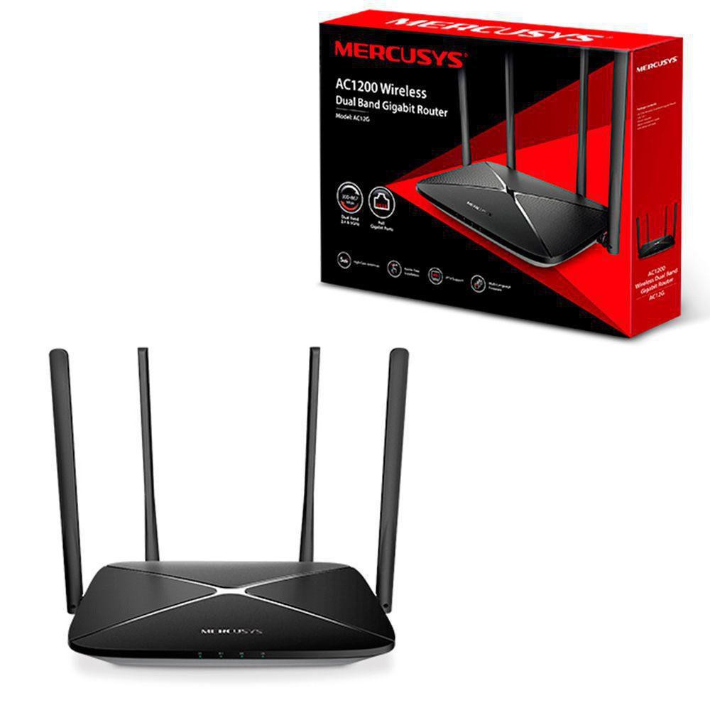 Roteador Wireless Gigabit Dual Band Ac1200 - Mercusys Ac12g | Shopee Brasil