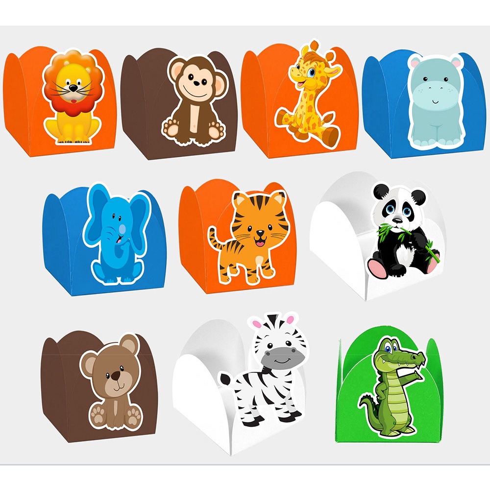 50 Forminhas Animais Safari Baby para doces brigadeiros e trufas ...