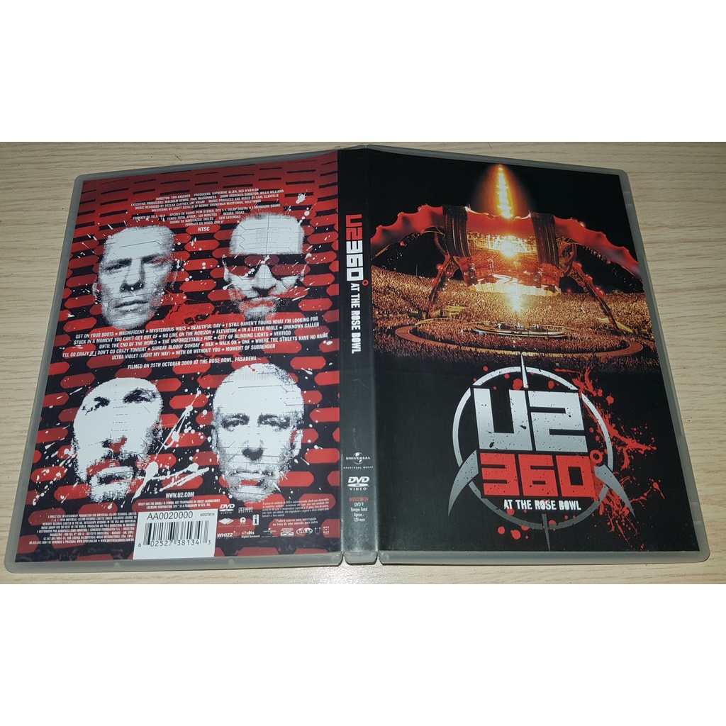 U2 360 GRAUS ATH THE ROSE BOWL - USADO DVD ORIGINAL - Escorrega o Preço