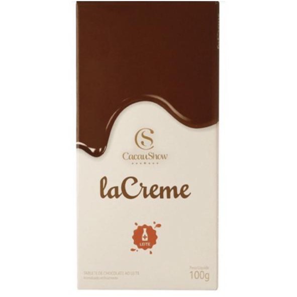 Chocolate La Creme Tablete Cacau Show 100g | Shopee Brasil