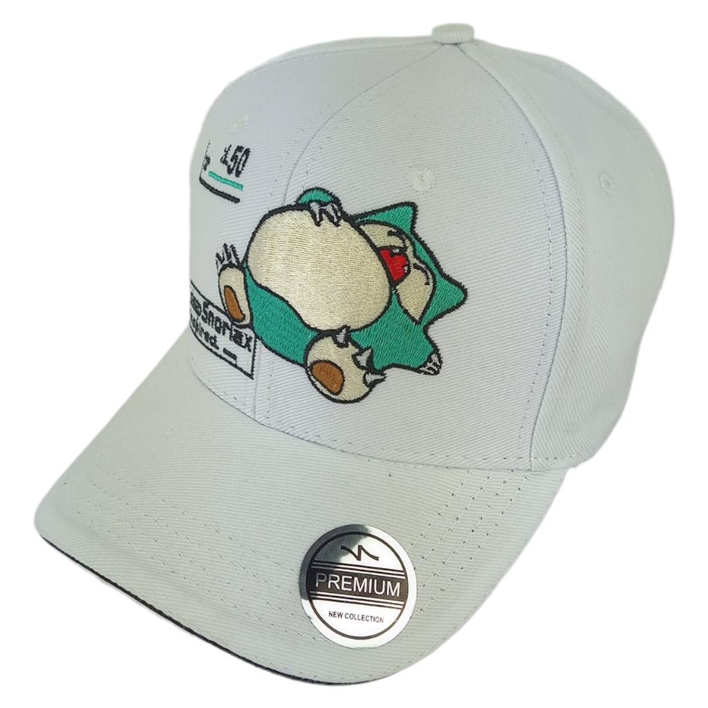Bone Pokemon Snorlax Snapback Geek Bombeta Aba Curva | Shopee Brasil