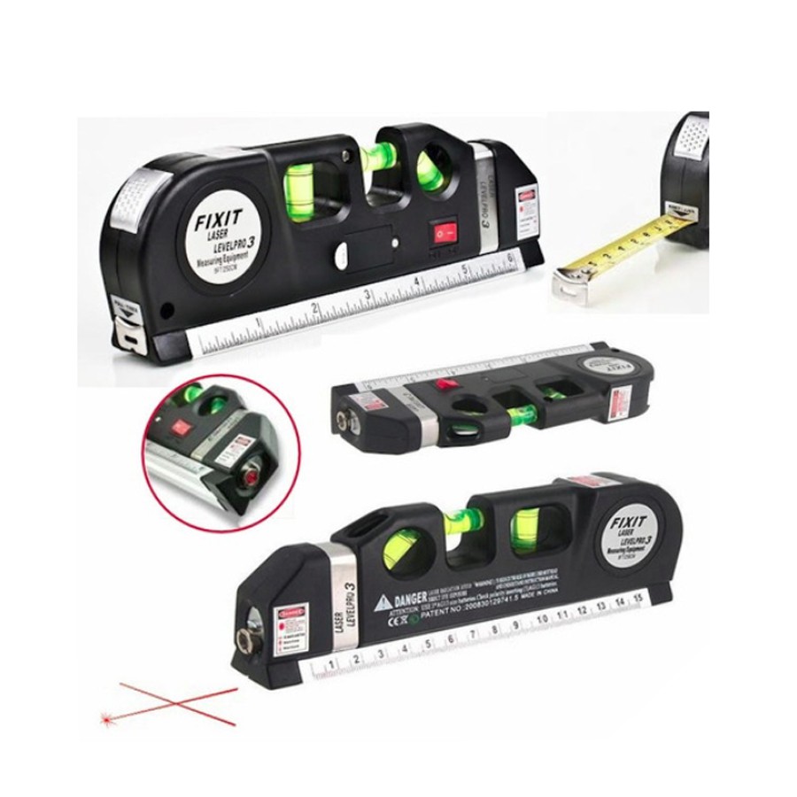 Nivel Laser Level Pro 03 Trena Prumo 3 Pontos - Super Leve | Shopee Brasil
