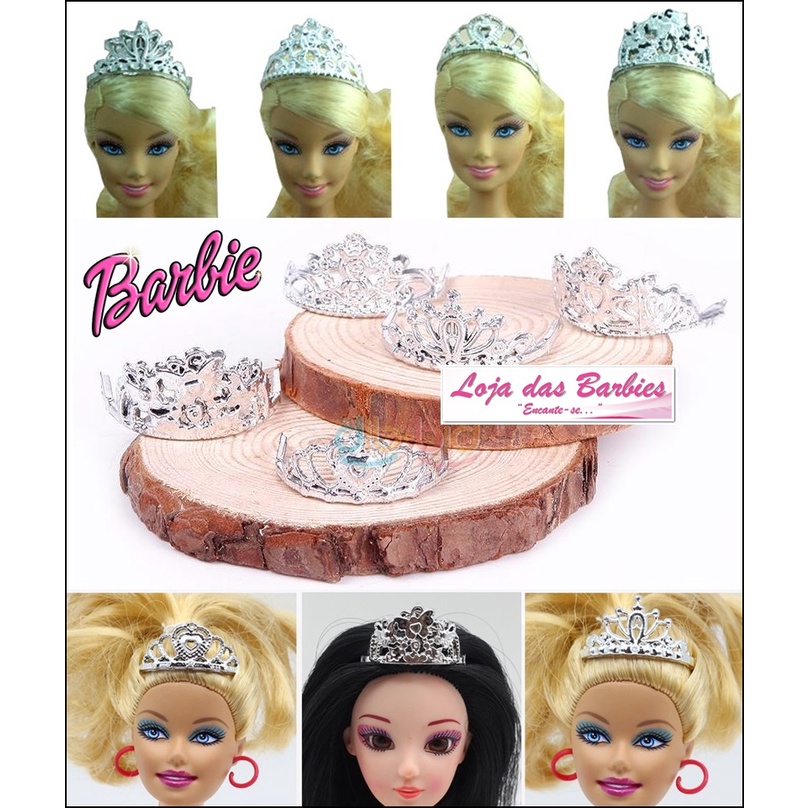 Coroa Para Boneca Barbie Susi Princesa Disney Rainha Escolha Modelo ...