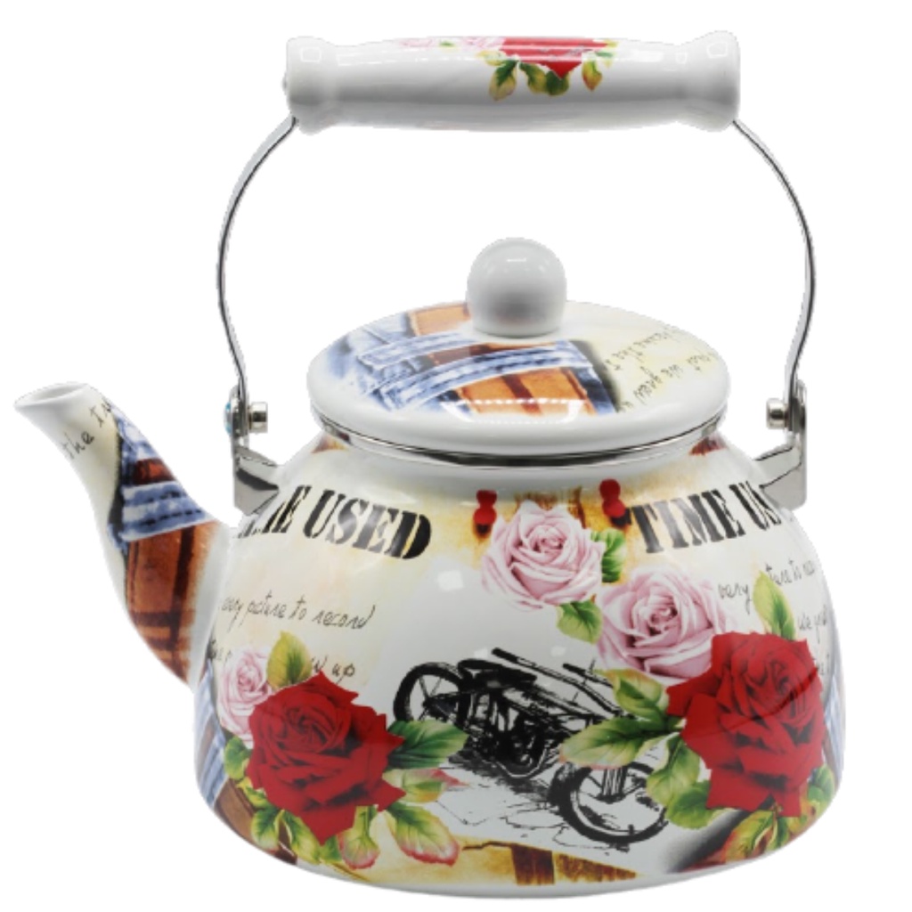 Chaleira Esmaltada Charm Retro 2,5 Litros - Gás,elétrico,indução ...