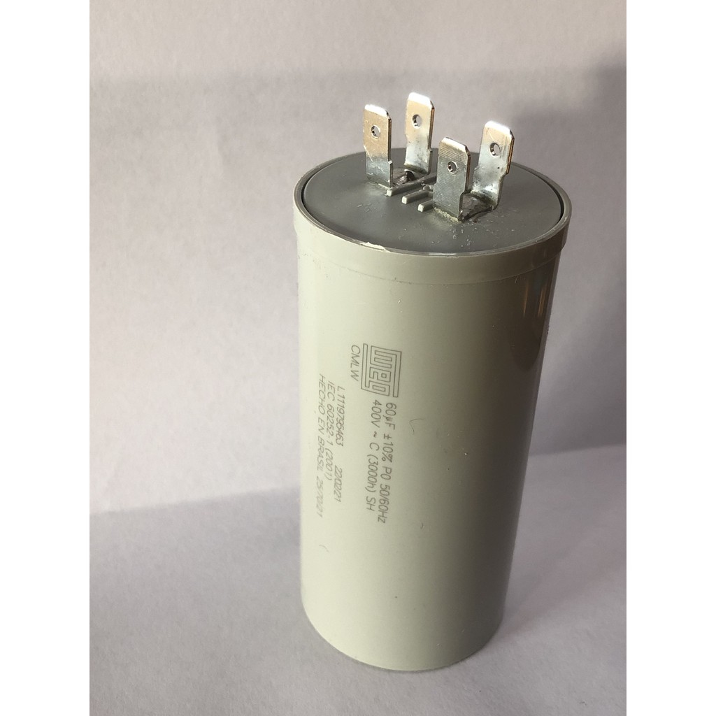 Capacitor Permanente 60uf - 400v 50/60hz Weg | Shopee Brasil