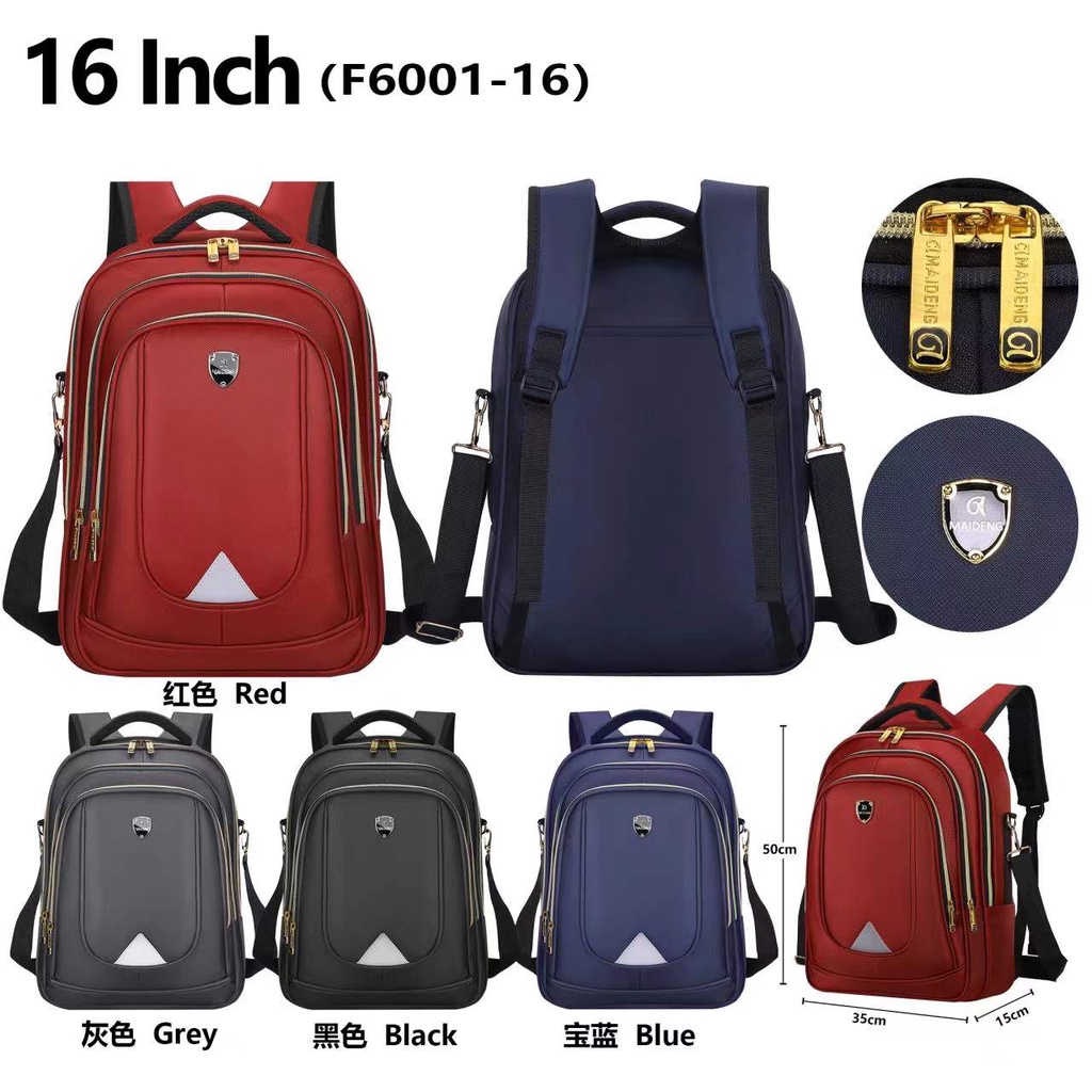 Mochila Feminina Masculina Bolsa Prova D'água C/ Alça Laptop MAIDENG ...