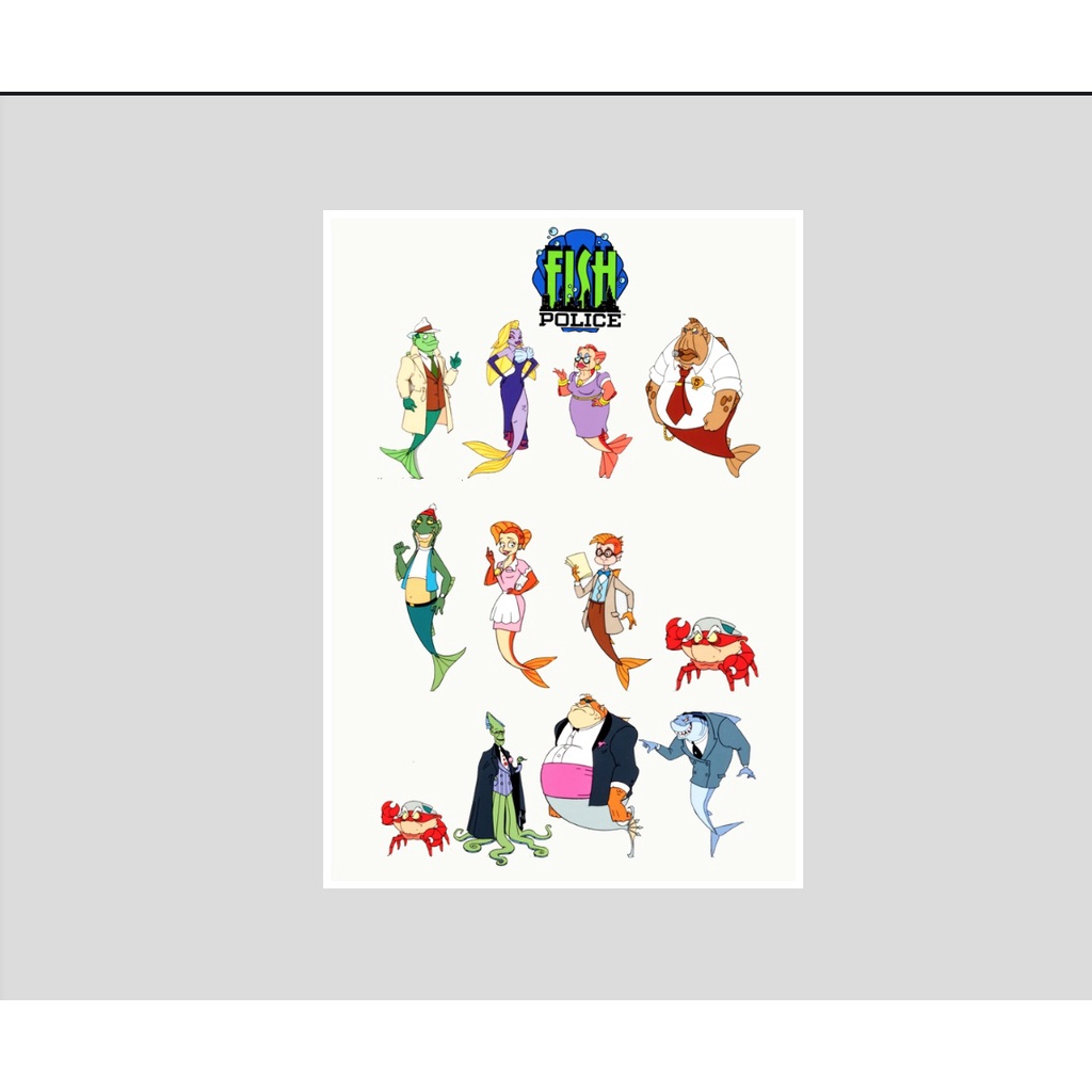 Quadro fish police comic cartoon anos 80 desenho animado peixe policial ...