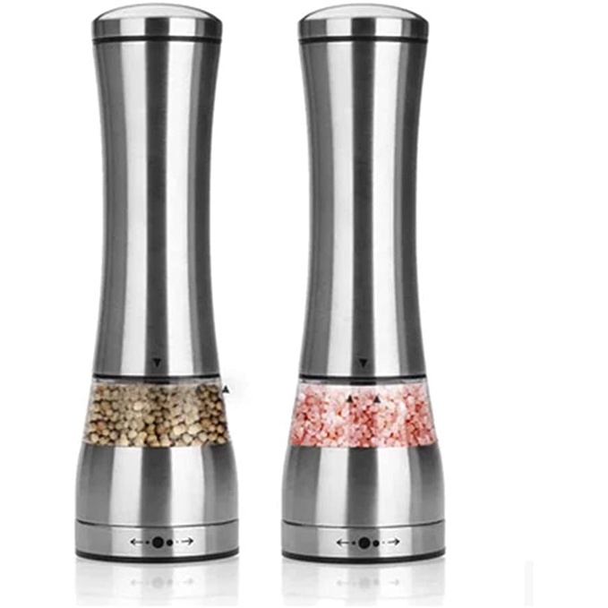 Kit Conjunto Moedor de Sal e Pimenta Inox Manual Chef | Shopee Brasil