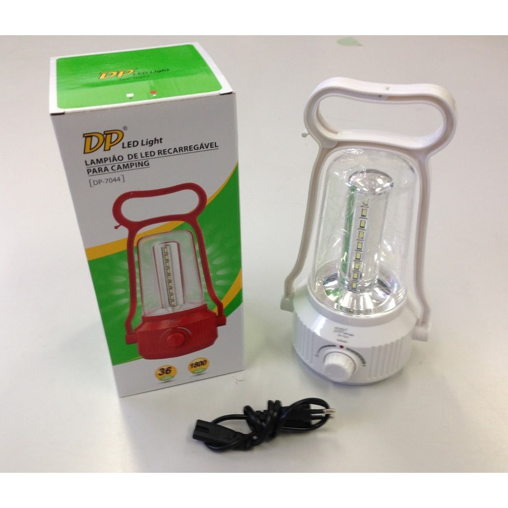 Lampião De Led Dp-7044C Luminária Recarregável 36 Leds Bi-volt | Shopee ...