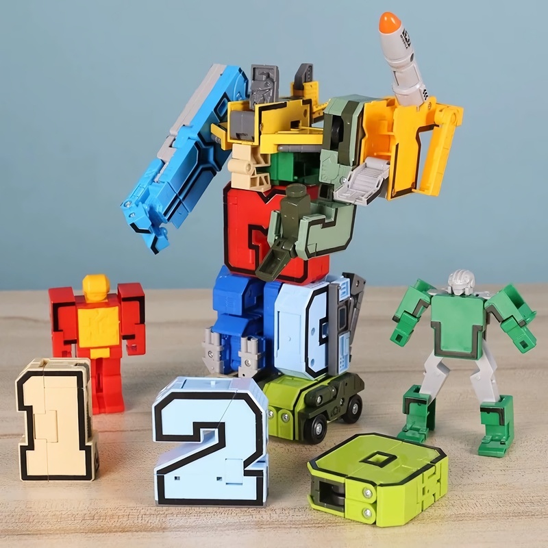Kid Assemble Number 0-9 Building Blocks Kits Robôs Digitais De ...