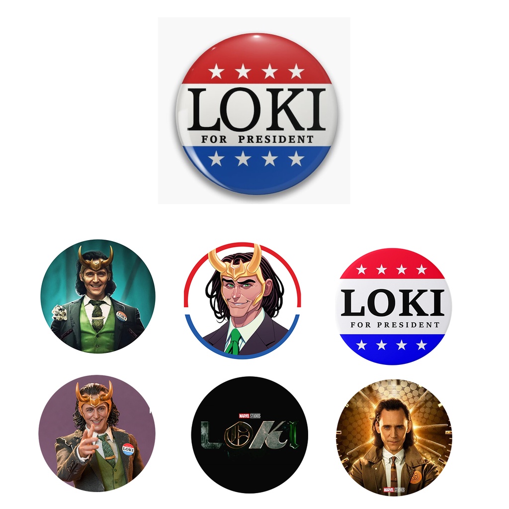 Bottons Tema Marvel LOKI Pin Broche Personalizado 4,5cm | Shopee Brasil