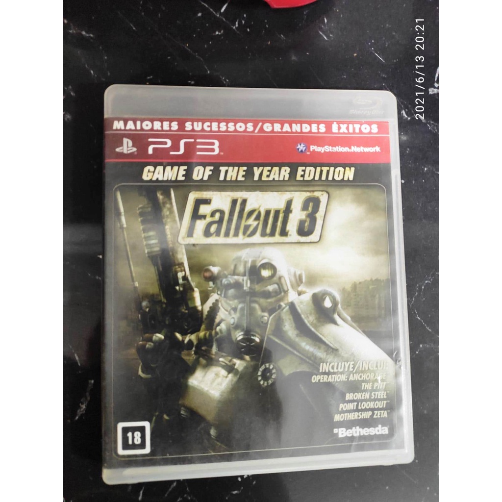 Fallout 3 Game of the Year Edition - Playstation 3 Disco Mídia Física ...