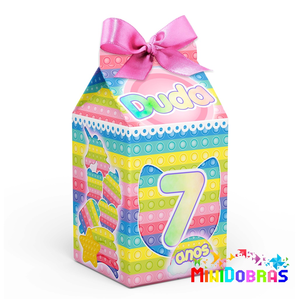 Caixa Milk Fidget Toy Pop It Candy Colors | Shopee Brasil