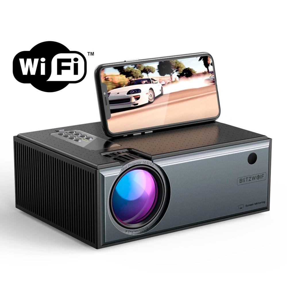 Projetor Blitzwolf VP1 PRO LED Espelhamento Hdmi Usb Wi-fi - Faz a Boa!