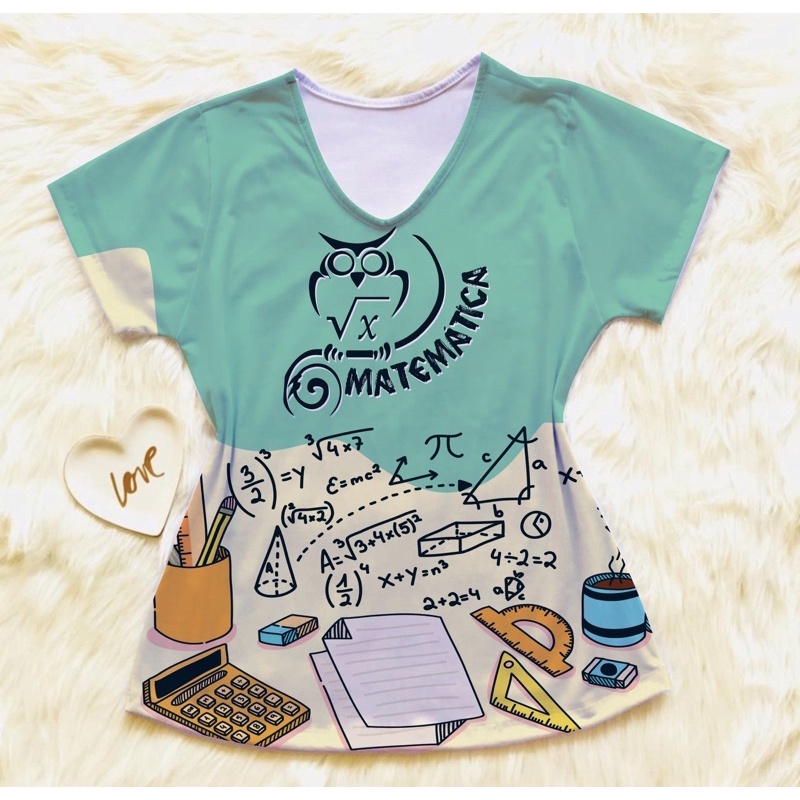 Tshirt Camiseta Feminina Professora De Matemática | Shopee Brasil
