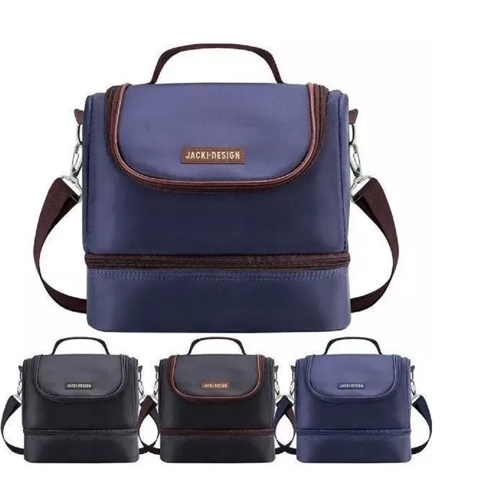 Bolsa Térmica Dupla 2 Compartimentos Academia Lancheira Fitness Jacki ...