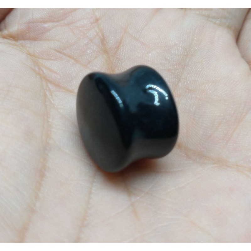 alargador preto plug plastico 16mm brinco expansor 1 unidade moda uso ...