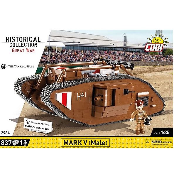 Tanque Militar Mark V Male Blocos de Montar 837 peças Cobi | Shopee Brasil