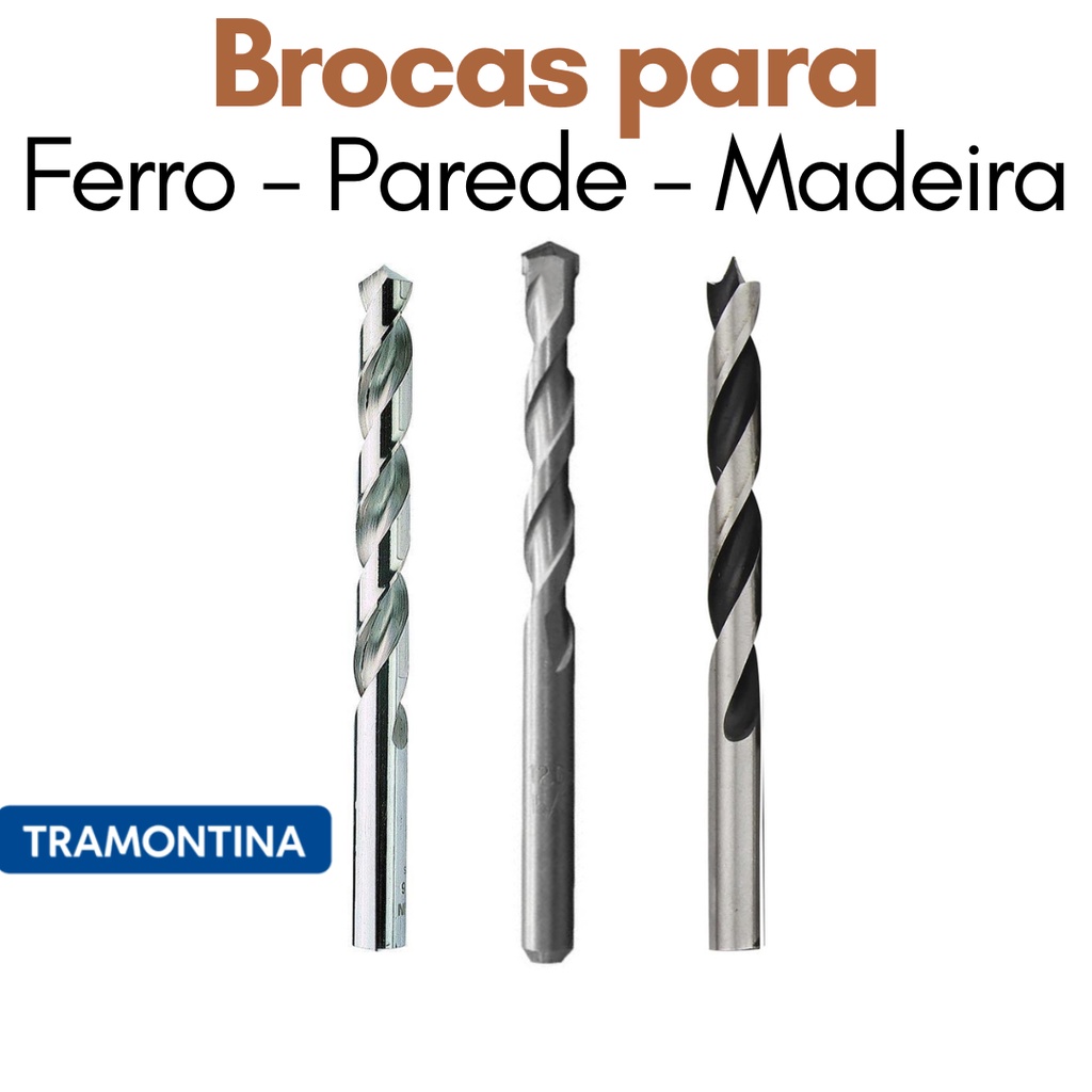 Escolha a Sua Broca Madeira Parede Aço Kit Brocas para Concreto - Ferro ...