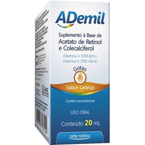 Ademil 20ml - Vitamina D Vitamina A - Igual A Ad-til - Sabor: Laranja ...