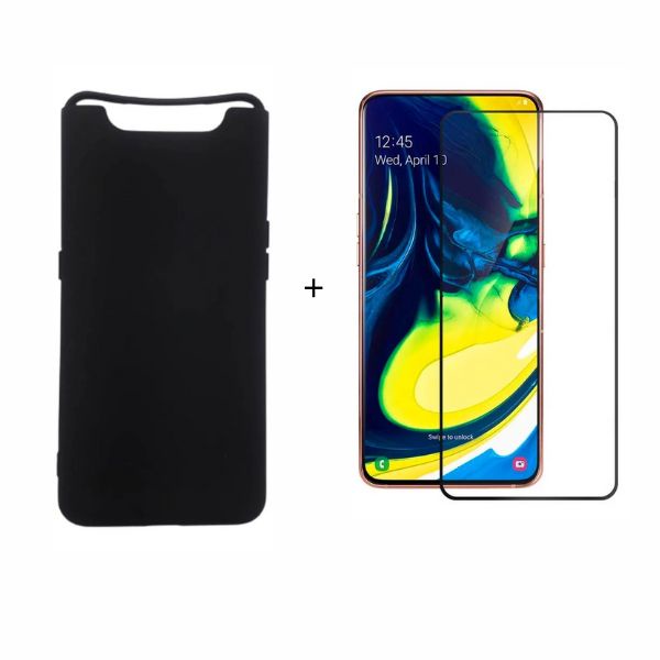 Capa Capinha Case Aveludada + Película de vidro 9D SAMSUNG GALAXY A80 | Shopee Brasil