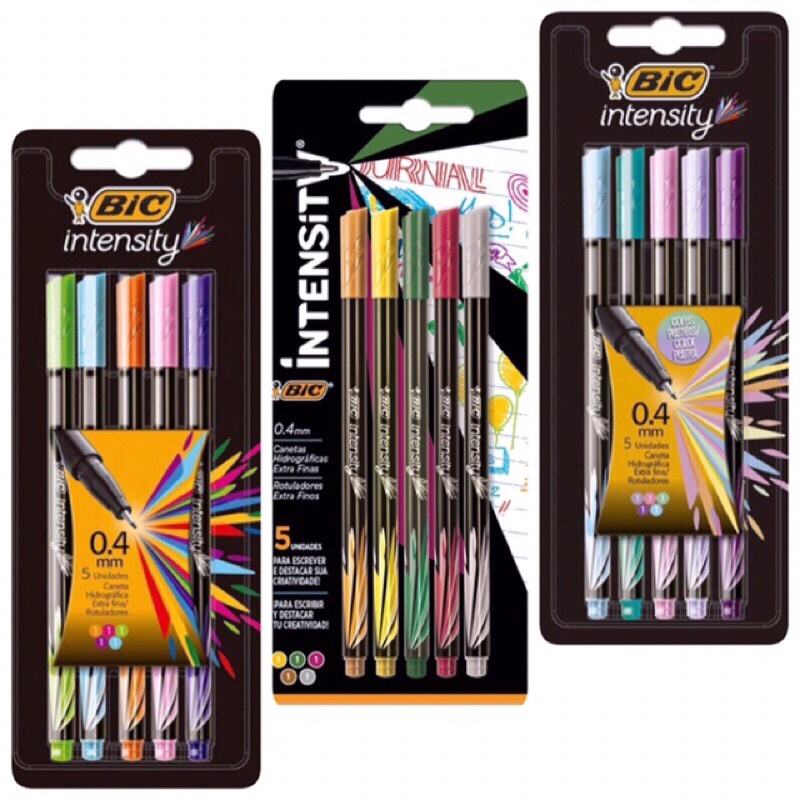 Caneta Colorida com 15 Cores Bic Intensity Ponta Fina / Caneta Tipo ...