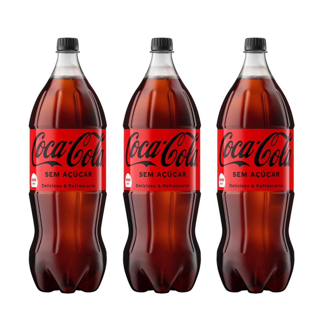 Kit 3 Coca Cola Refrigerante Coca Cola Zero Pet 2L | Shopee Brasil