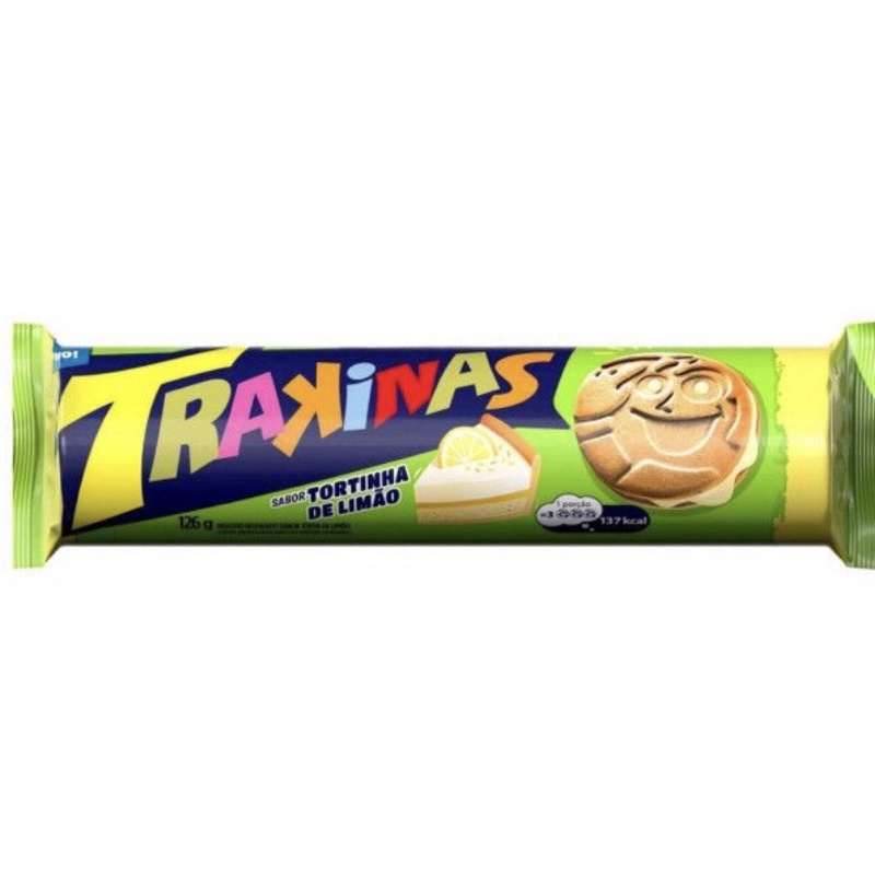 Biscoito Recheado Trakinas - sabor Tortinha de Limão EDIÇÃO LIMITADA ...