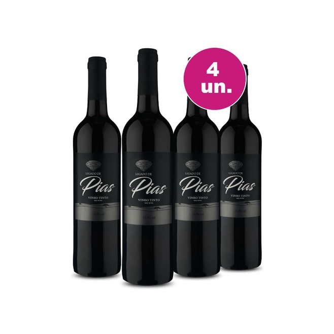 Kit 4 Vinho Tinto Português Legado de Pias 750ml | Shopee Brasil