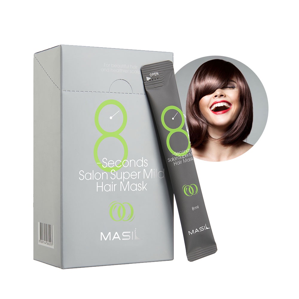 MASIL Cabelo Máscara Bouncy Brilhante/Mascil 8 Seguns Super Mild Do Vara 8ml x 20ea 1 Pack ...