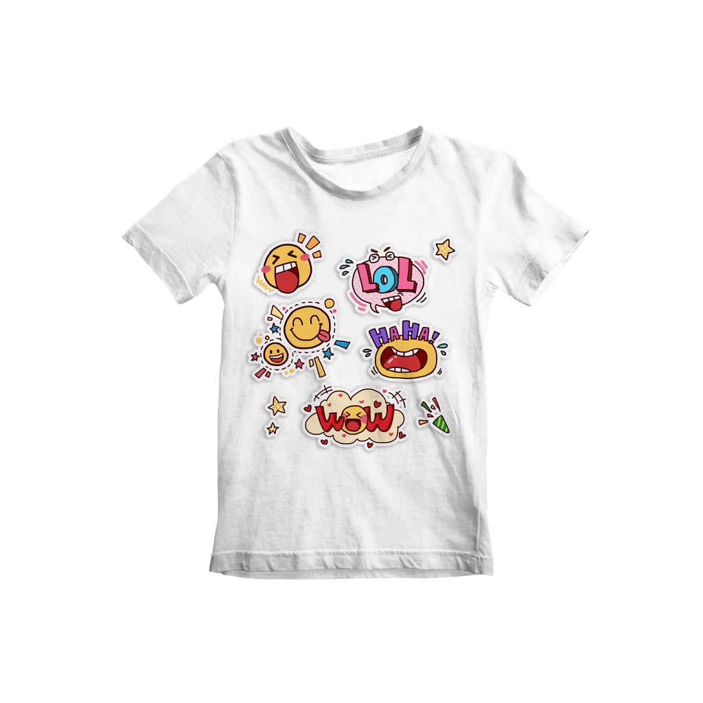 Camisa Infantil LOL wow reações emoji | Shopee Brasil