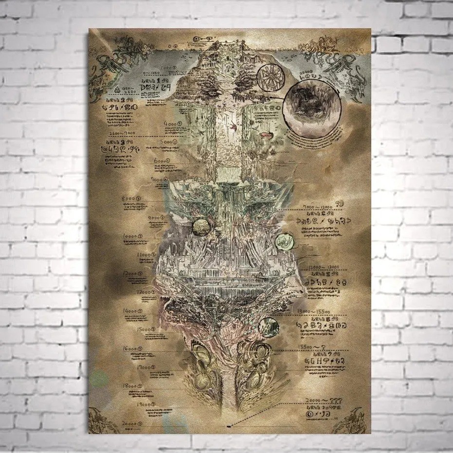 Poster Cartaz Decorativo Mapa Made In Abyss A3 | Shopee Brasil
