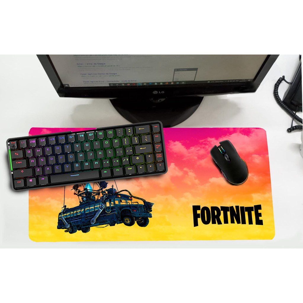 Mouse Pad /Desk Pad Grande 30x70cm - Linha Game Fortnite | Shopee Brasil